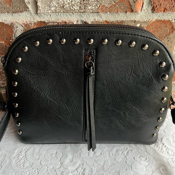 Sam & Hadley | Bags | Sam Hadley Black Studded Dome Crossbody | Poshmark